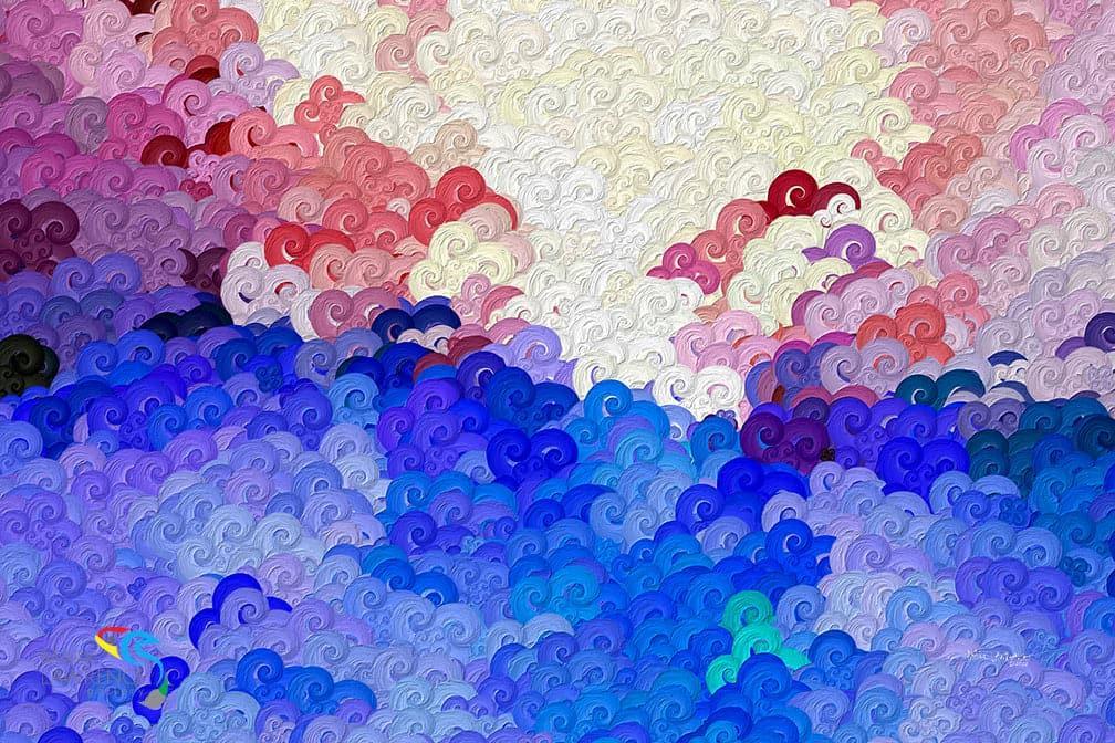 Psalm 29:11. Blessed With Peace. Mark Lawrence Christian Modern Art